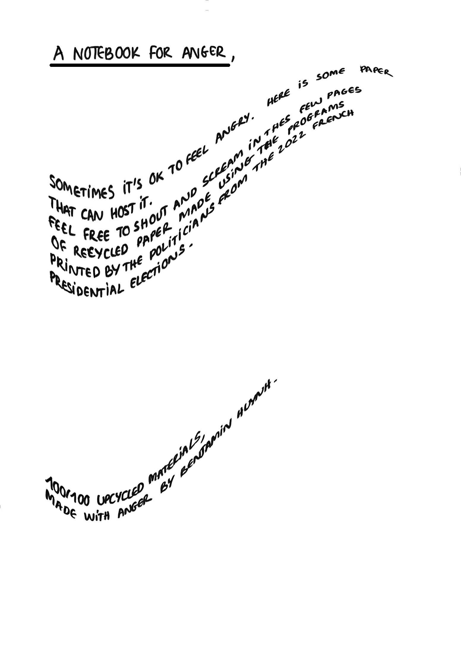 Notebook for anger | Benjamin Huynh